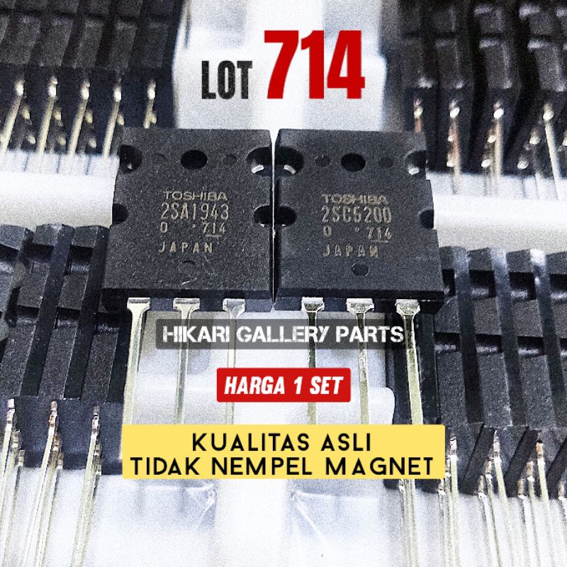 Jual PROMO!!! 1 SET TOSHIBA 2SA1943/2SC5200 TRANSISTOR FINAL TOSHIBA A1943 C5200 LOT 714 ...