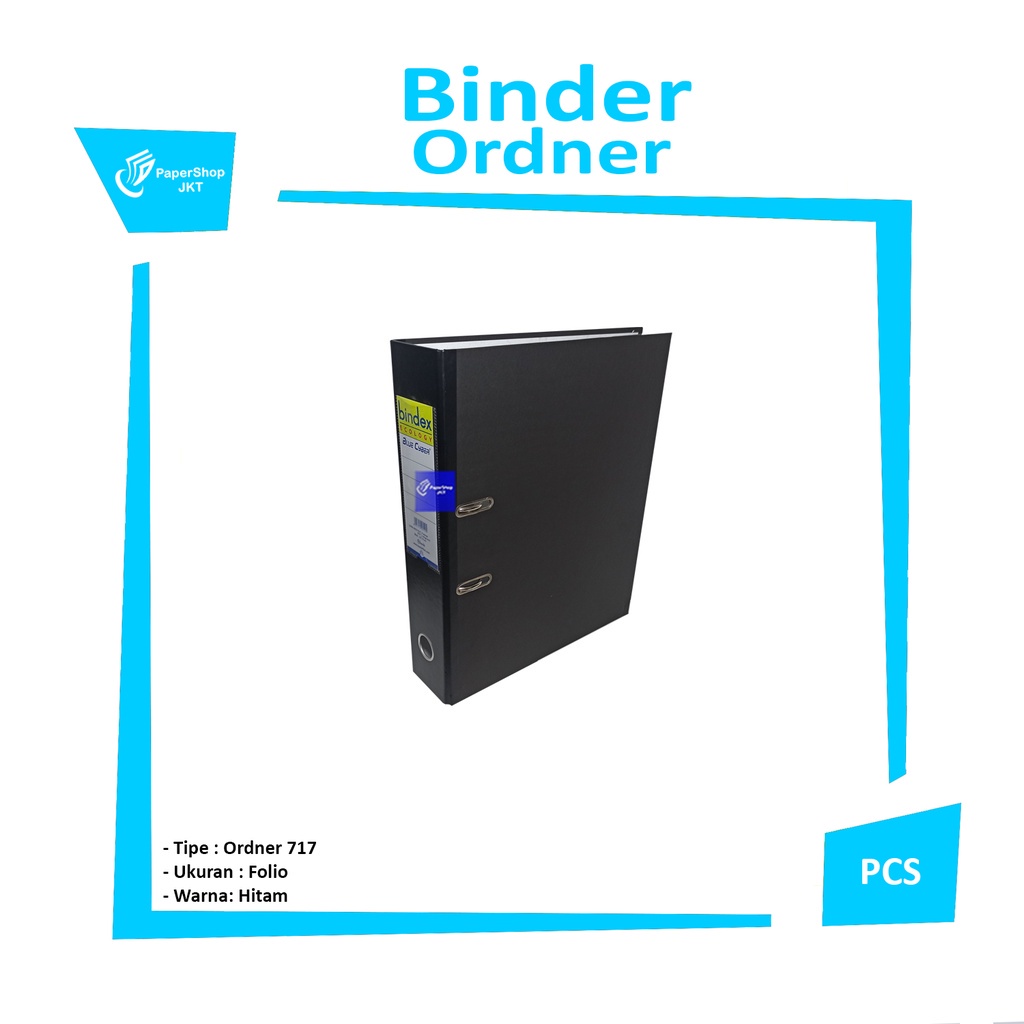 Jual BINDEX - Ordner Tempat File Ukuran Folio 717 Hitam & Biru - Pcs ...
