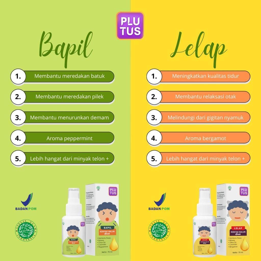 Jual Plutus Bapil 70ml Minyak Balur Anak Untuk Batuk Pilek Pepermint ...