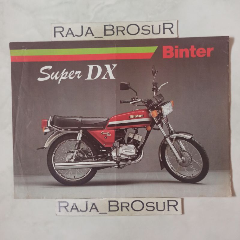 Jual Poster brosur katalog flyer jadul lawas Kawasaki Binter KH100/KH ...