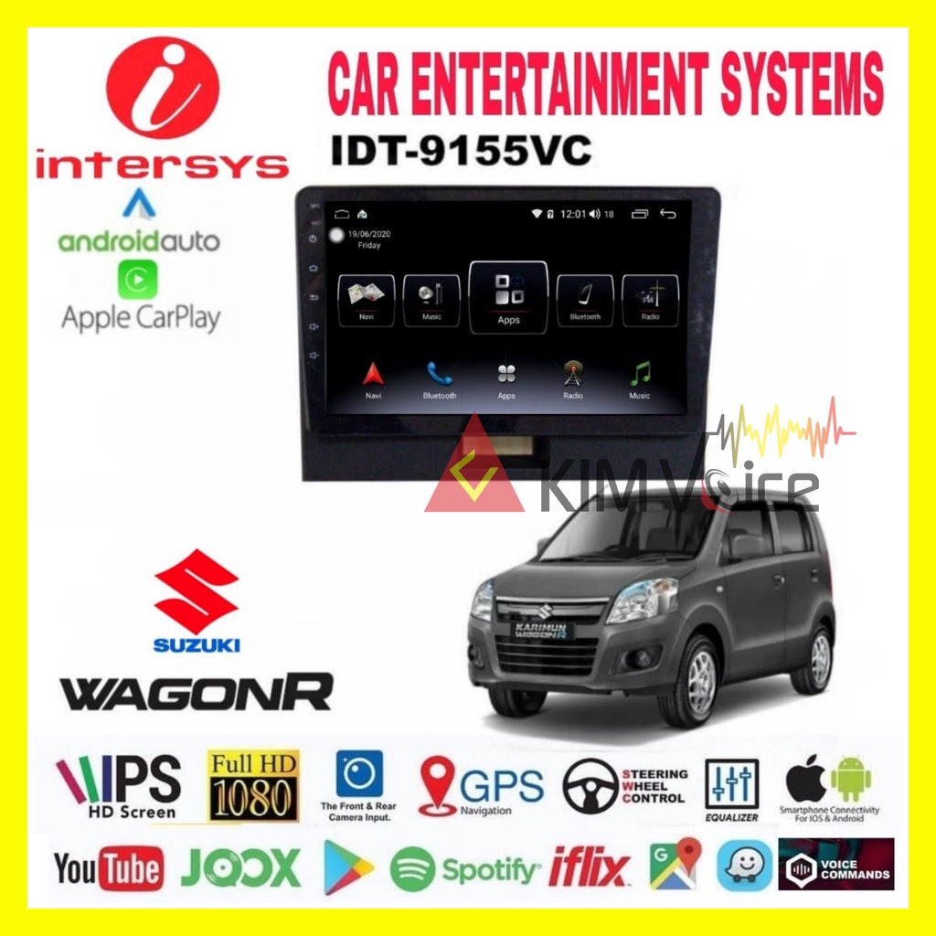 Jual Head Unit Android Intersys 9 inch OEM karimun Wagon R 2010-2018 ...