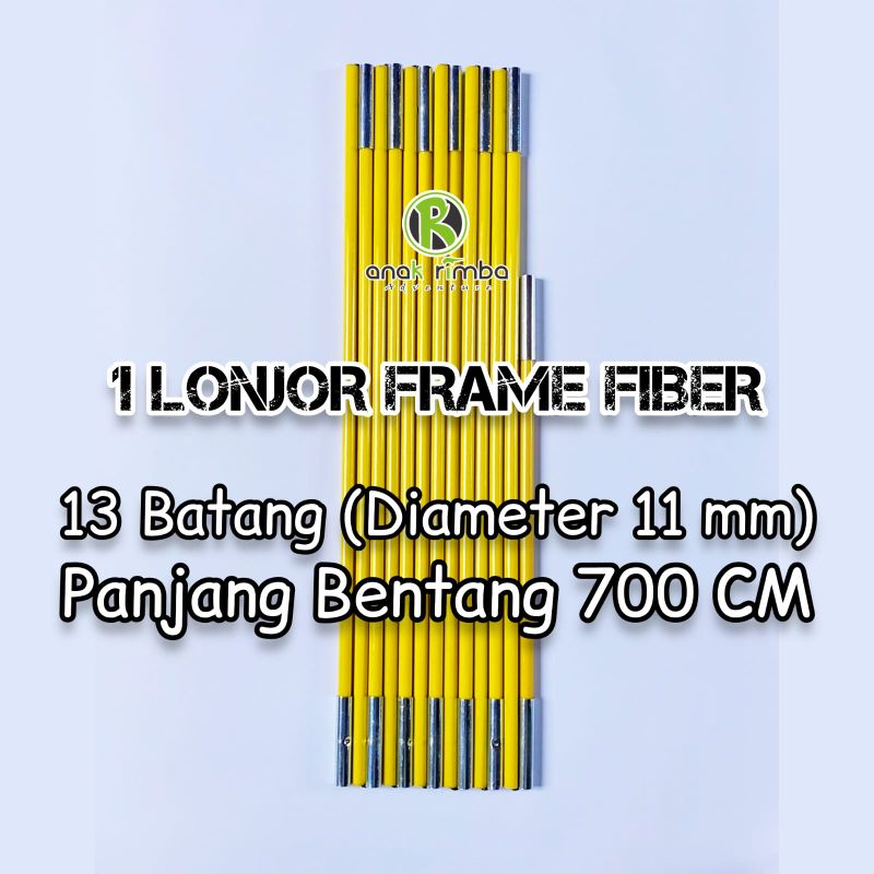Jual LONJOR FRAME FIBER 11 mm PANJANG BENTANG 700 CM WARNA KUNING FRAME ...