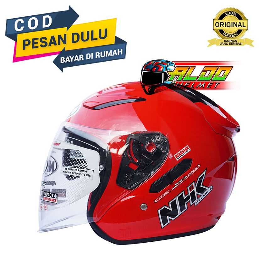Jual HELM / NHK / HELM NHK R1 / HELM NHK R1 SOLID BLACK DOFF ORIGINAL ...