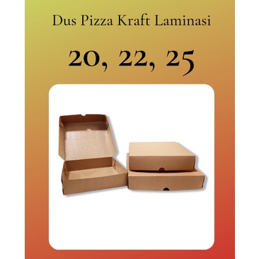 Jual BOX DUS KARDUS KOTAK PIZZA ROTI KUE BROWNIES TEBAL 22x22x5 cm FOOD ...