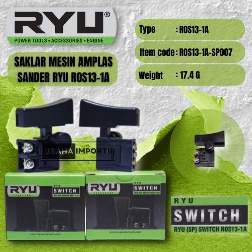 Jual Jual Ryu Saklar ROS13-1A Seklar Switch Orbital Sander Mesin Amplas Original Ryu Sperpat ...
