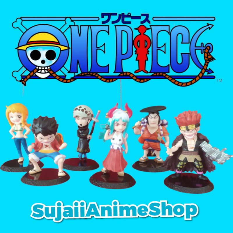 Jual Action Mini Figure Anime One Piece Luffy Kid Law Yamato Oden nami ...