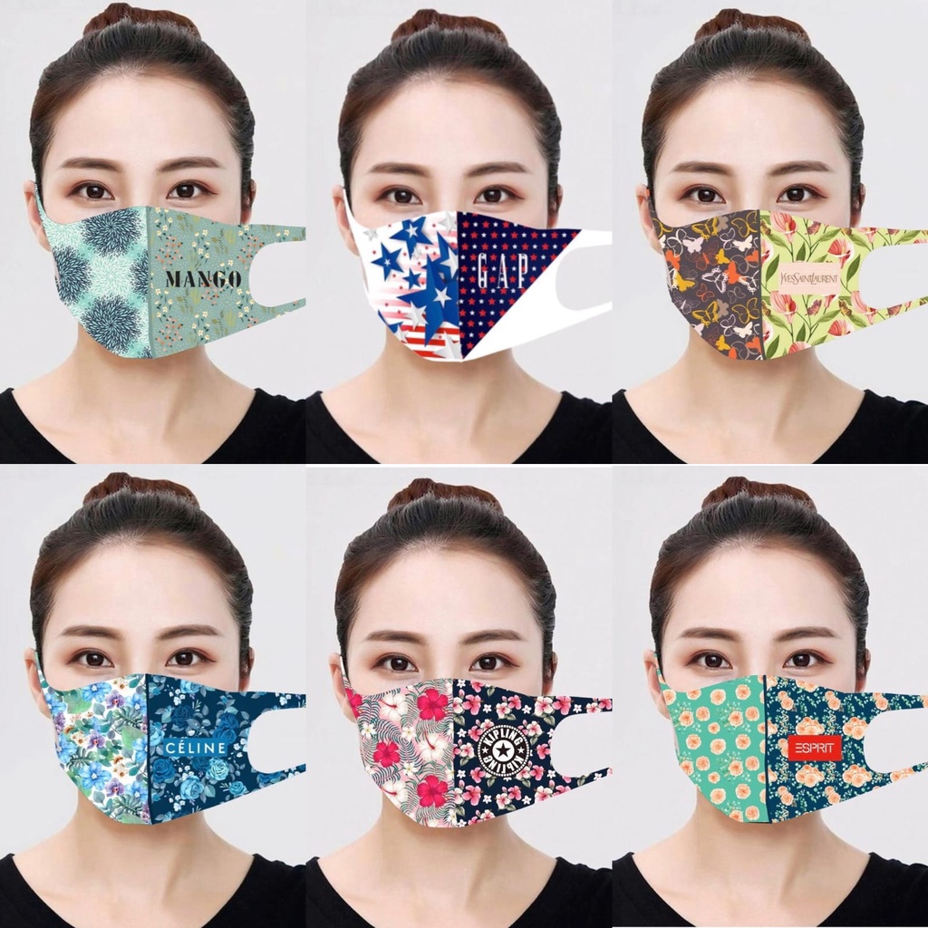 Jual masker scuba premium tebal fashion mask flower design | Shopee ...