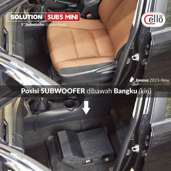 Jual All new INNOVA CELLO 2016-2023 Solution SUB 5 Mini active ...
