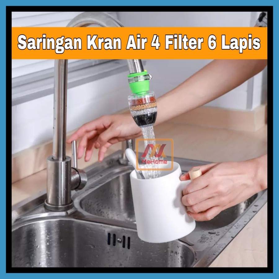 Jual MH -Saringan Kran Air 4 Filter 6 Lapis FIlter Kepala Saringan Air ...