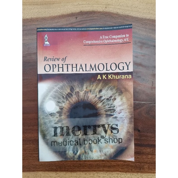 Jual Review of Ophthalmology Khurana 6th Edition 2015 | Shopee Indonesia