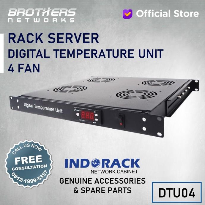 Jual Digital Temperature Unit 4 Fan Dtu04 -Kipas Indorack Close Rack ...