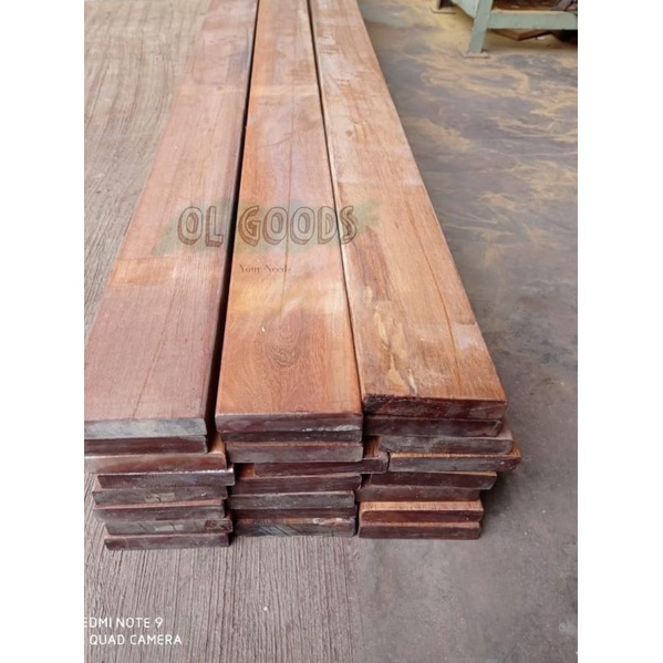 Jual Papan kayu ulin Kalimantan 200cm (P) x 10.5cm (L) x 2cm (T ...