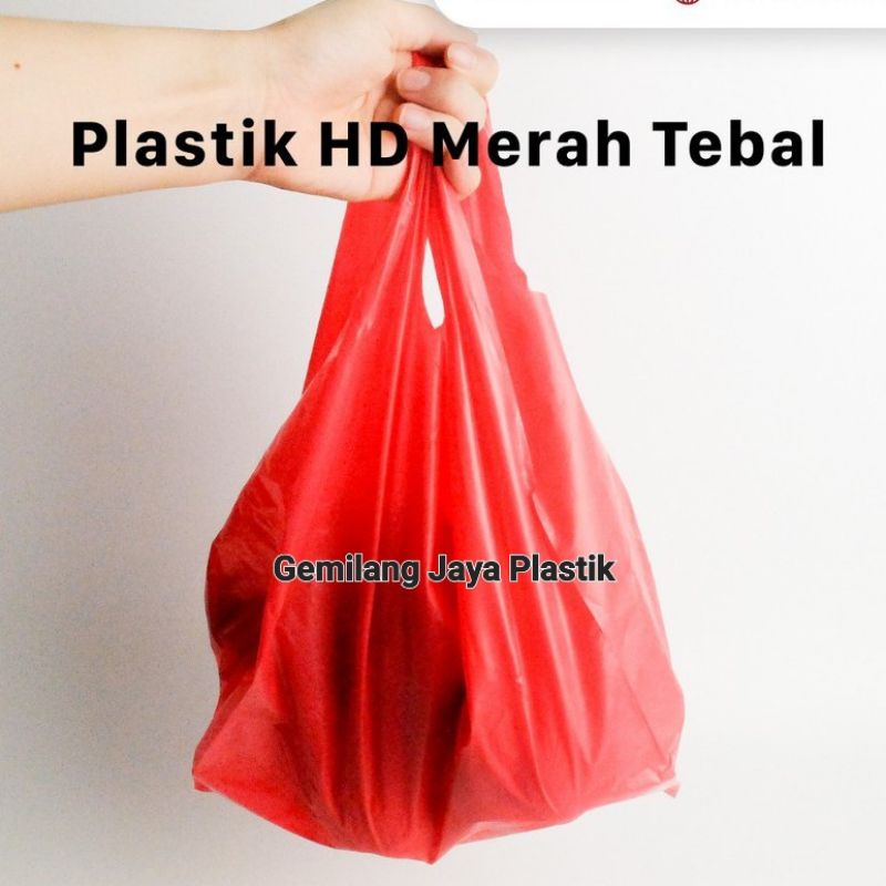 Jual Kantong Plastik Merah Tebal Uk 17 , 24 , 28 , 35 , 40 Murah ...