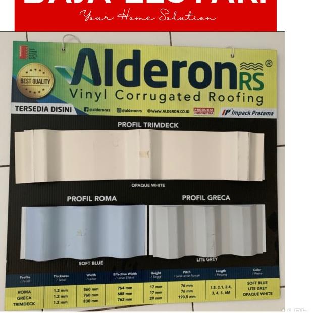 Jual ATAP ALDERON RS - SINGLE LAYER - ROMA | Shopee Indonesia