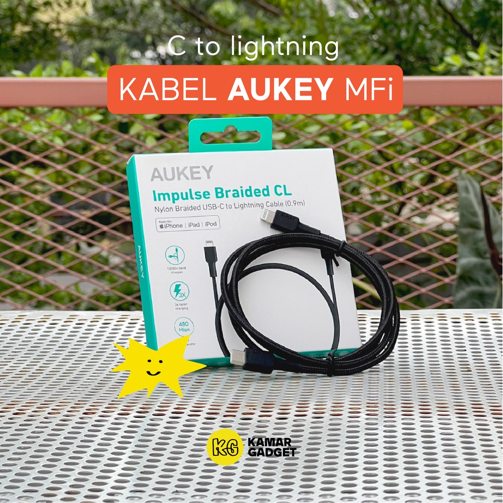Jual Aukey Kabel Casan Cable Charger (Lightning to Type C) | Shopee ...