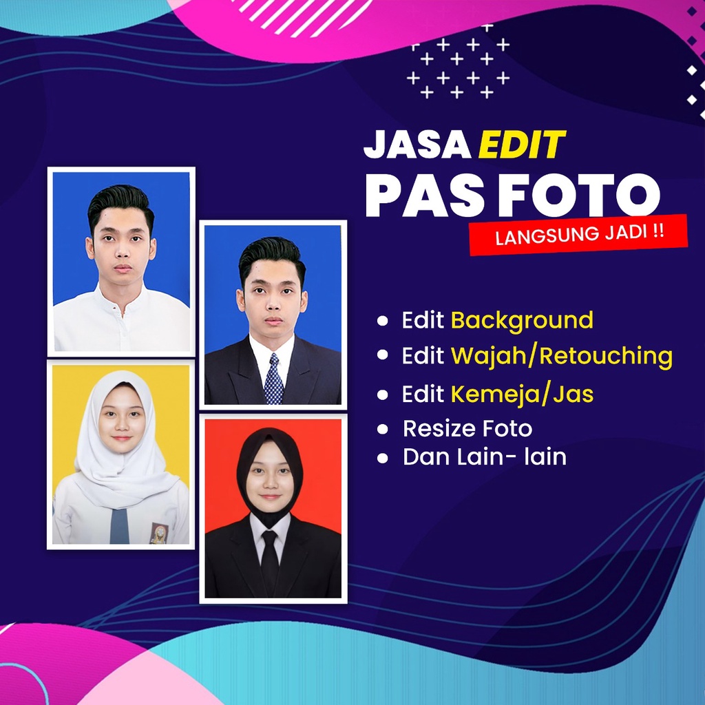 Jual Jasa Edit Pas Foto / Edit Ganti Background / Edit Foto Ganti Jas ...