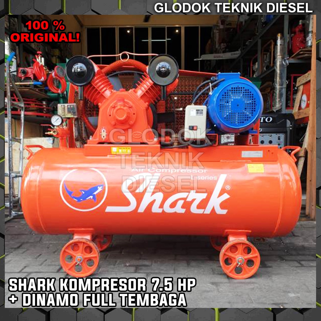 Jual SHARK Kompresor Angin 7.5 HP PK + Dinamo Full Tembaga Electro ...