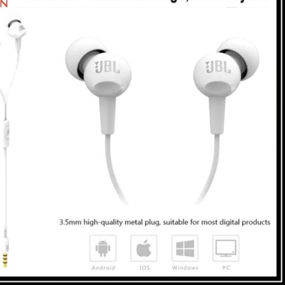 Jual JBL C100SI ORIGINAL HEADSET IN EAR WITH MIC HANDSFREE BY HARMAN - Putih | Shopee Indonesia