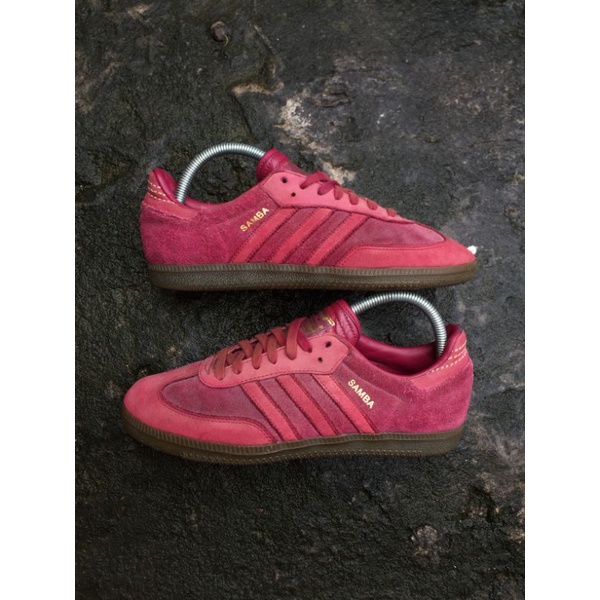 Jual ADIDAS SAMBA CLADSIC COLOUR RED CHERRY USED ORIGINALS | Shopee ...