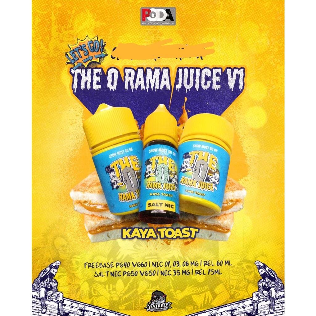 Jual LIQUID 60ML THE O RAMA JUICE V1 KAYA TOAST THE ORAMA | Shopee ...