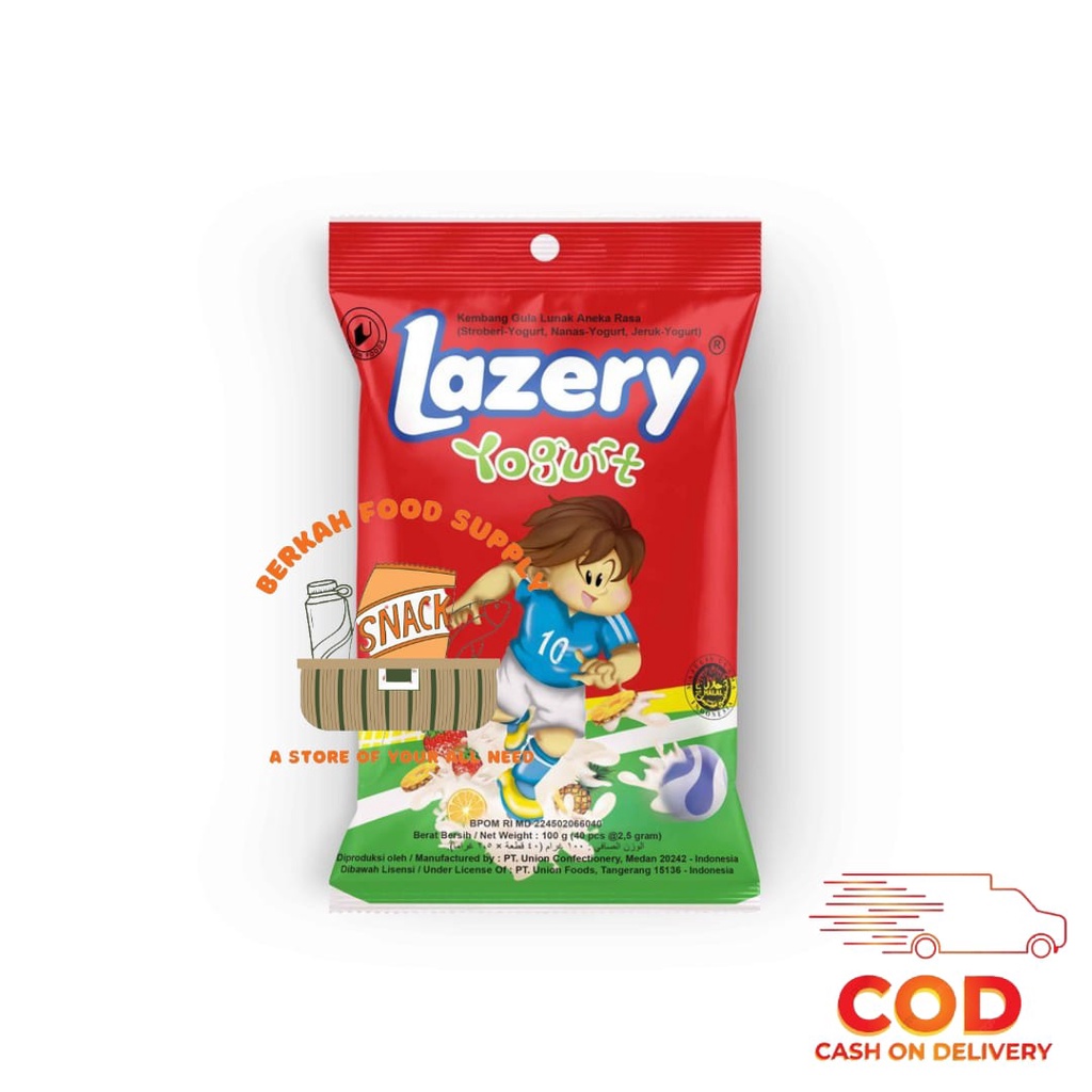 Jual ( BERKAH ) Permen LAZERY YOGURT 1 pack 40 pcs bukan Permen Sugus ...