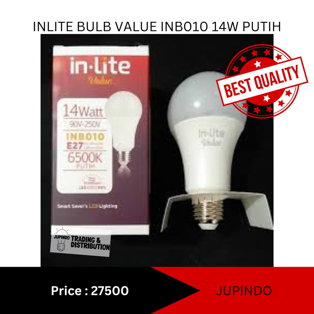 Jual Lampu LED In-Lite Value INLITE BULB VALUE INB010 14W PUTIH ...