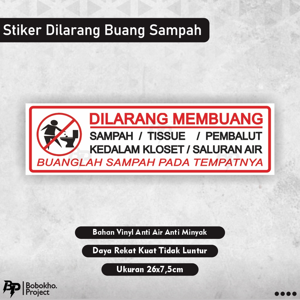 Jual Stiker Dilarang buang sampah ke kloset / Stiker Kloset / Stiker ... Jual Stiker Dilarang buang sampah ke kloset / Stiker Kloset / Stiker ...