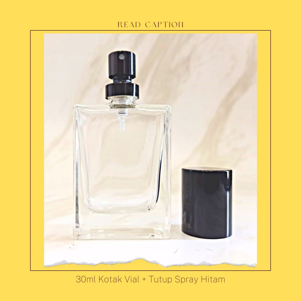 Jual [MINIM 20PCS] Botol Parfum 30ml Kotak Bening - Mulut Vial - Tutup ...