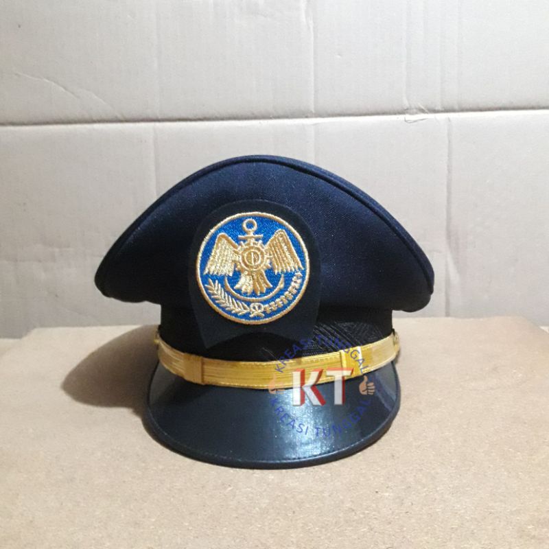 Jual TOPI PET DISHUB COWOK/PET PERHUBUNGAN LIS KUNING KAIN | Shopee ...