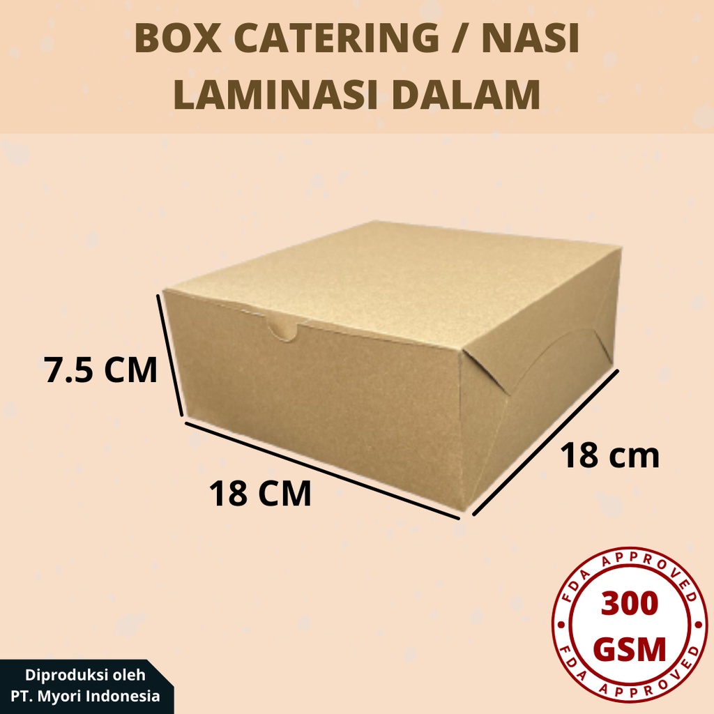 Jual Box Catering | Dus Nasi | Ukuran. 18 x 18 x 7.5cm | Shopee Indonesia