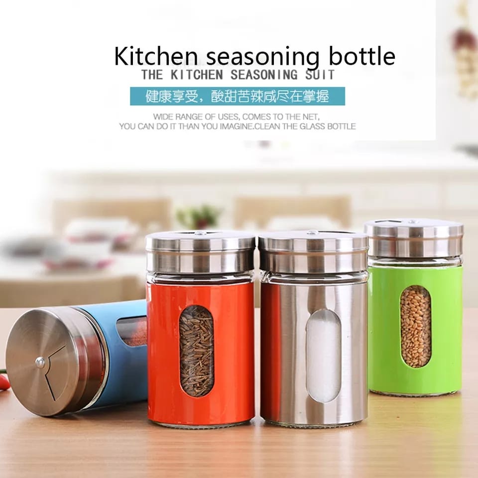 Jual Wadah shaker Tempat Botol bumbu merica lada garam kaca Glass spice ...