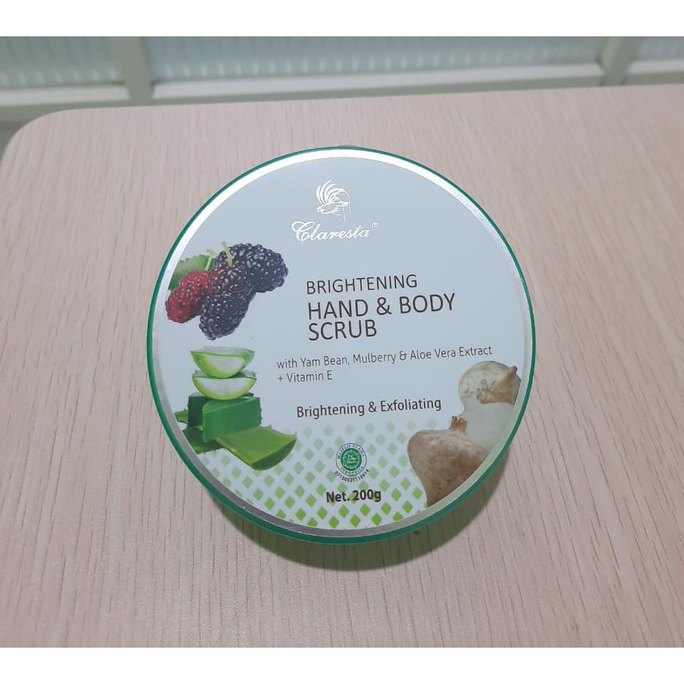 Jual Claresta Brightening Hand & Body Scrub - 200g | Shopee Indonesia