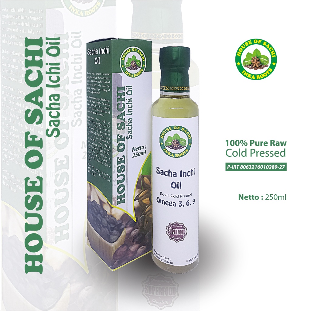 Jual Sacha Inchi Oil 100% Pure Raw Cold Pressed 250ml Minyak Sacha ...