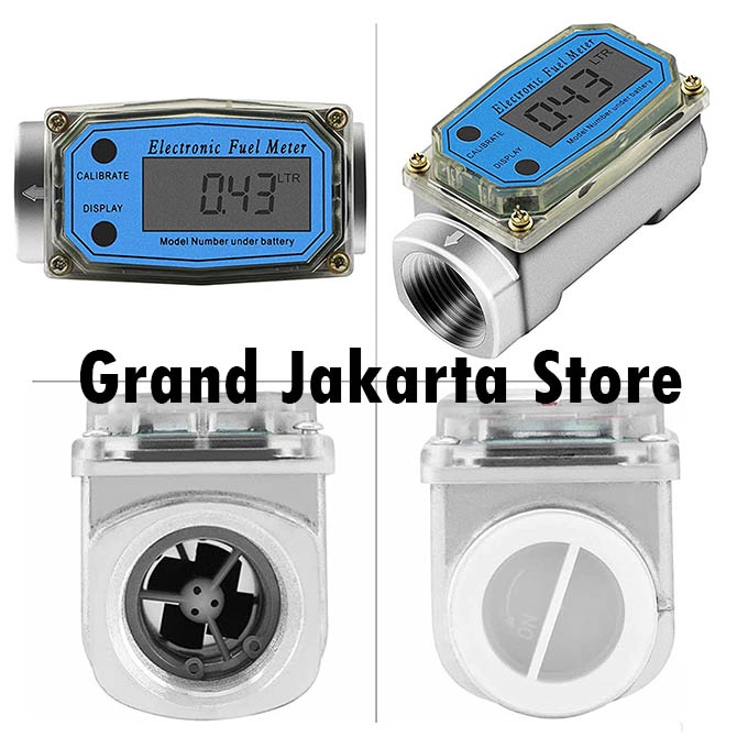 Jual Water Flow Meter 1 Inch Turbine Digital 1 Inci Solar NPT WG1 Fuel ...
