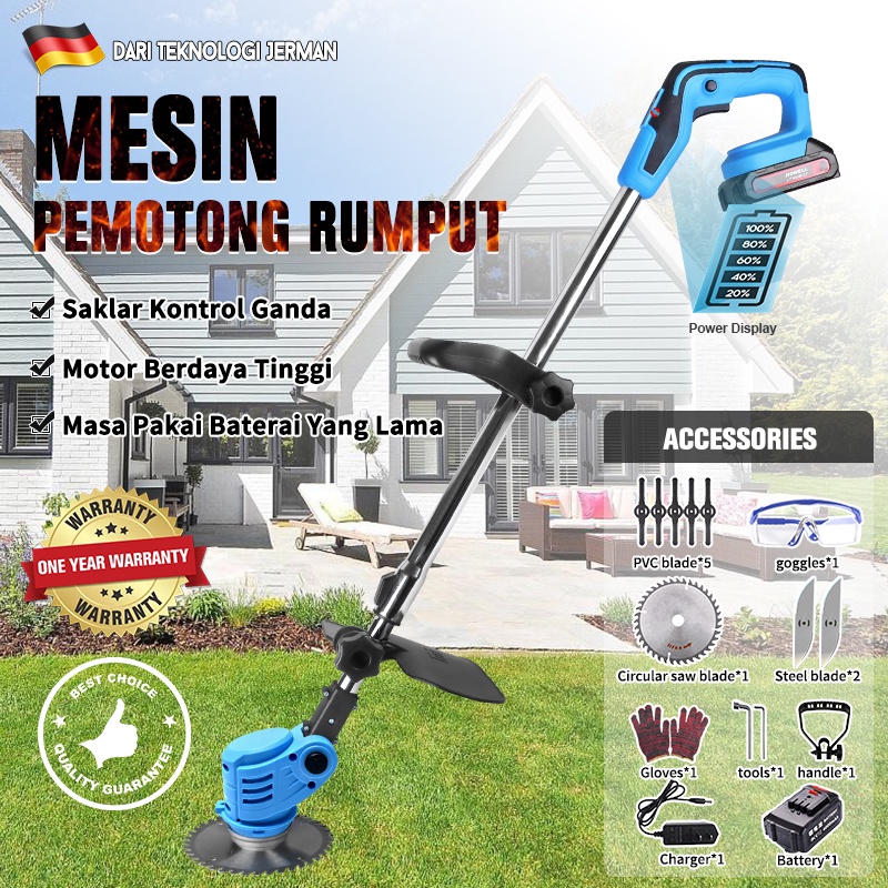 Jual IRONHOOF Mesin pemotong rumput 24V/48V Volt Pemangkas Rumput ...
