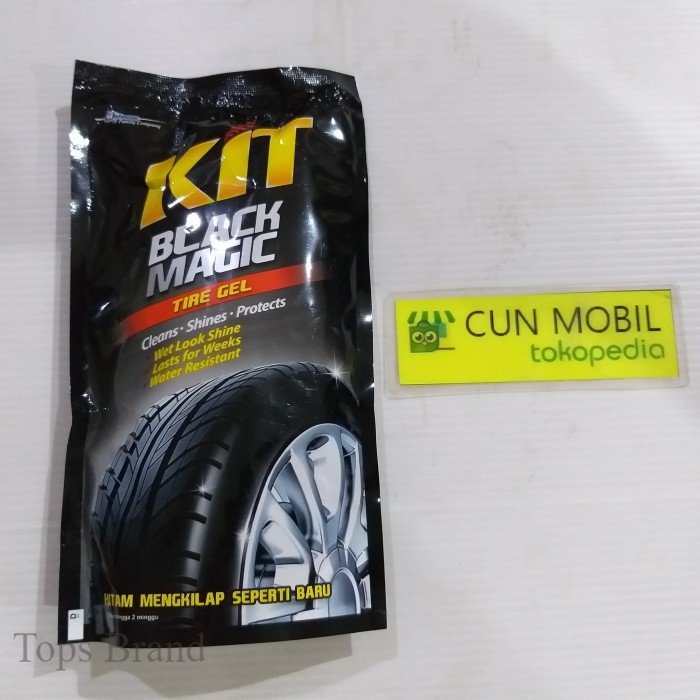 Jual Topsbrand Kit Black Magic Tire gel Pouch , Semir ban model cair ...