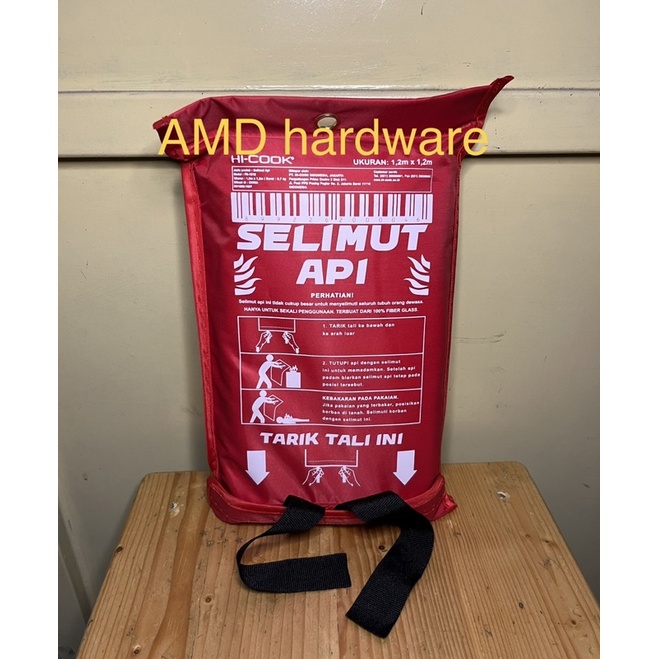 Jual SELIMUT API FIRE BLANKET HI-COOK ORIGINAL FB-1212 1.2m X 1,2 meter ...