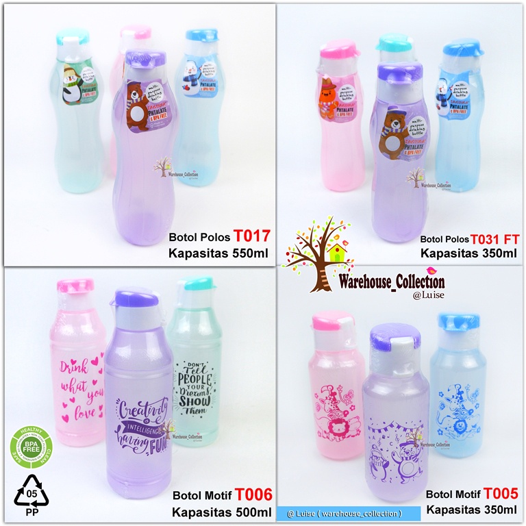 Jual BOTOL FLIP TOP MURAH 550 ML dan 350 ML / Souvenir ulang tahun anak ...
