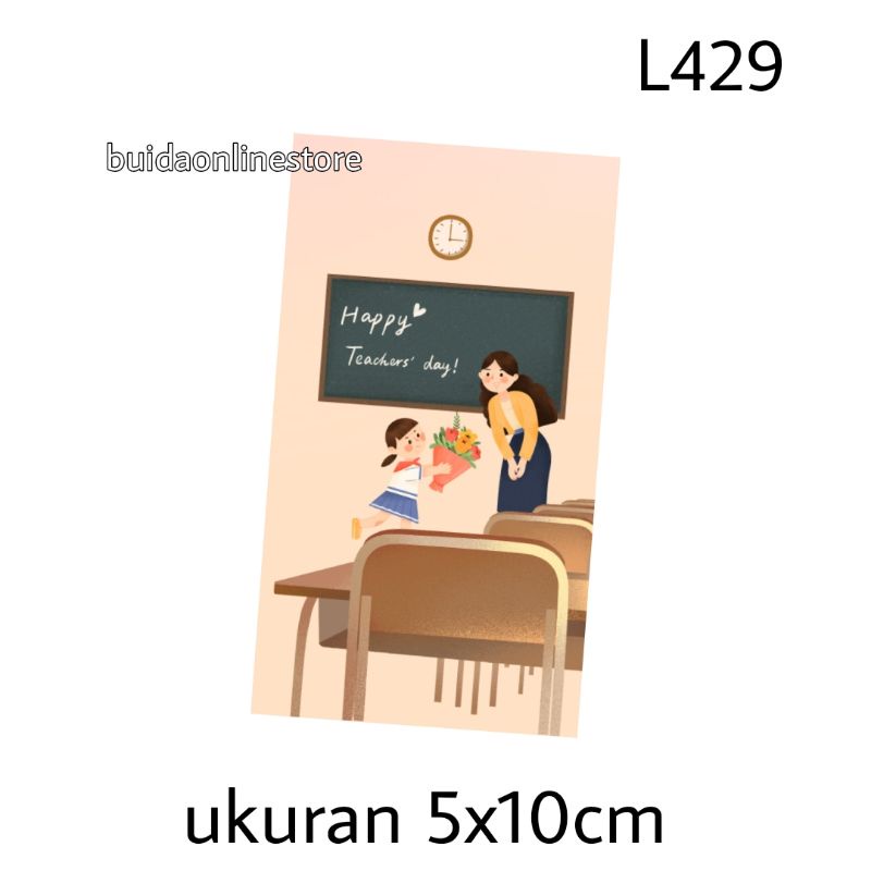 Jual stiker sticker label the best teacher ever dekorasi kemasan kado ...