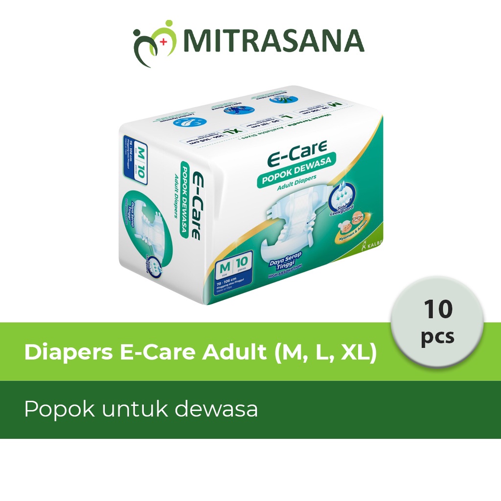 Jual E-Care Adult Diapers M - L - XL Isi 10 Pcs - Popok Dewasa | Shopee Indonesia