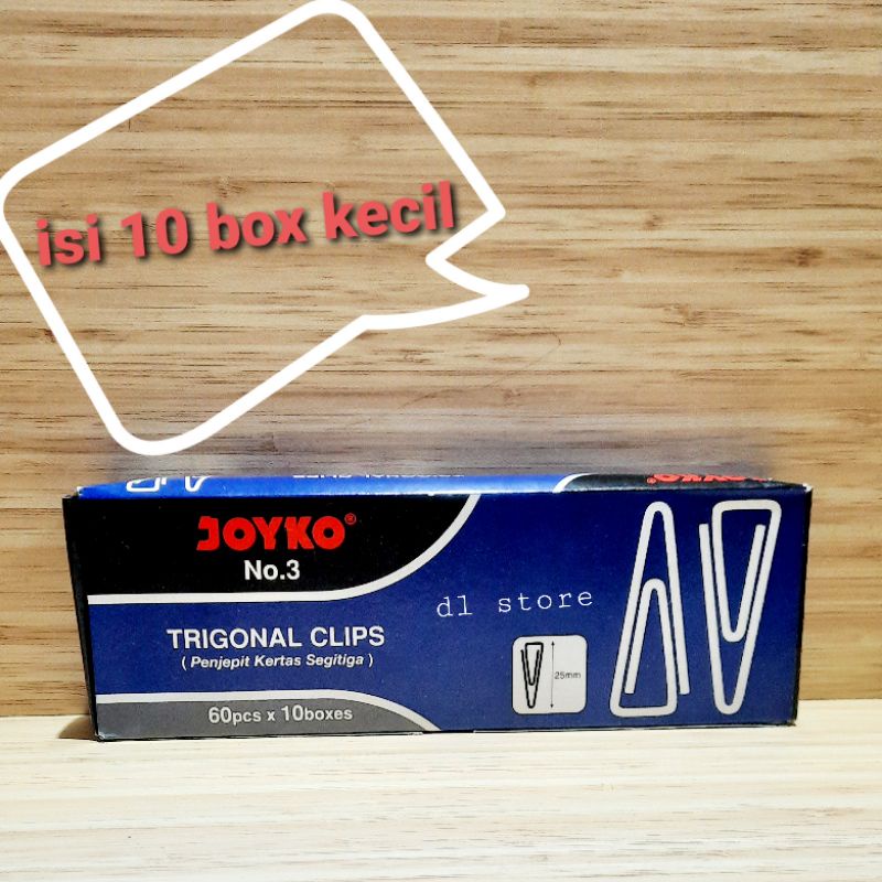 Jual [GROSIR]Paper clip/Klip kertas/Penjepit kertas Joyko No. 3 isi 10 ...