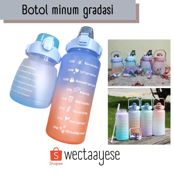Jual JUMBO GRATIS Motivasi Stiker Botol VIRAL KOREA GEMOY 1300ml 1.3L & 2000ml 2L Air Minum ...