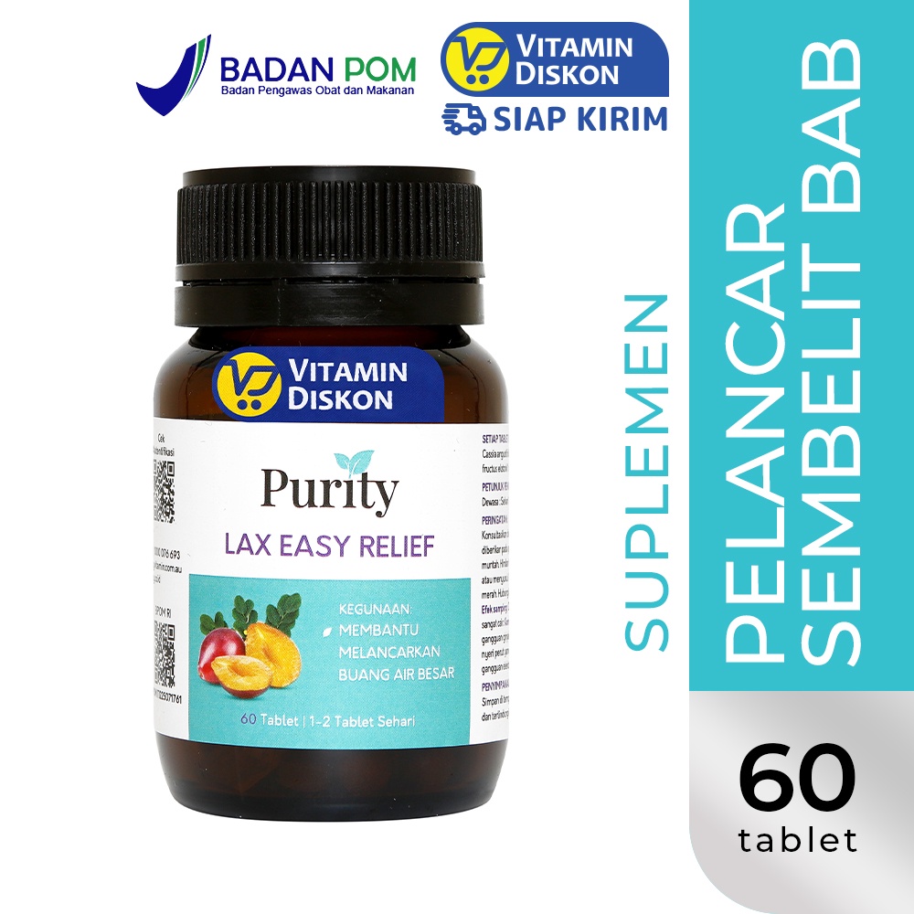 Jual PURITY LAX EASY RELIEF 60 TABLETS BPOM | Shopee Indonesia