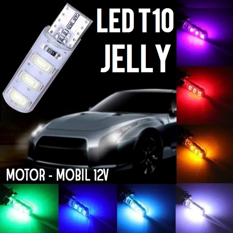 Jual LED T10 JELLY sein lampu sen senja tancap colok tancep 12 volt 3 ...