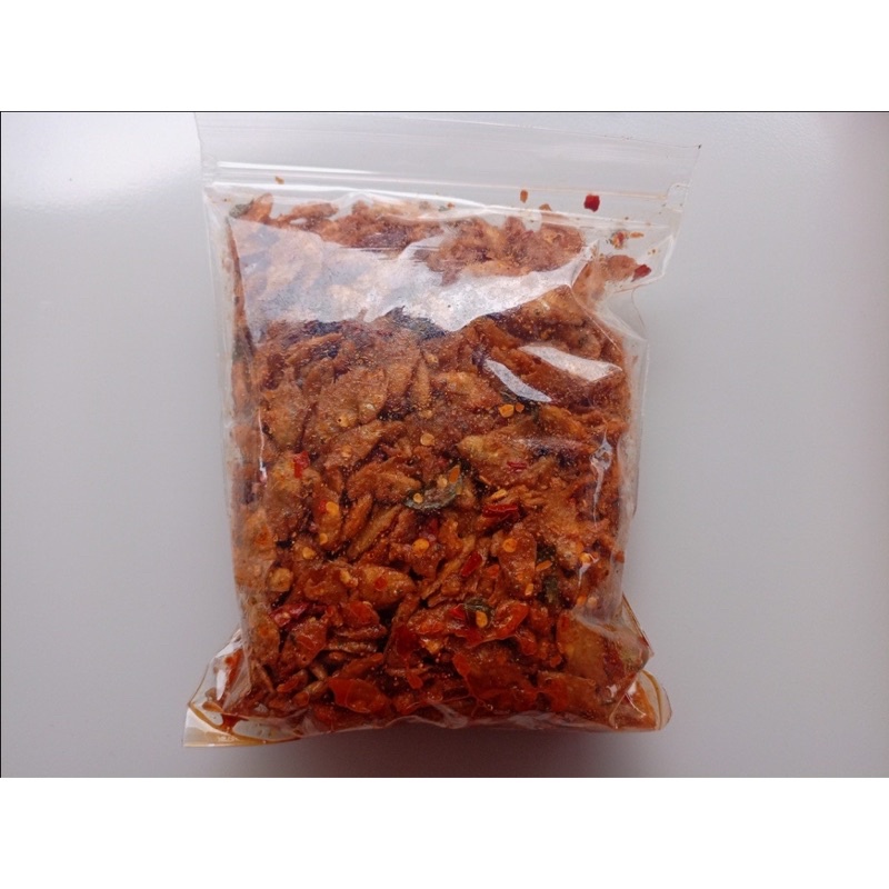 Jual Baby Fish Pepetek 100 gram original pedas Daunjeruk | Shopee Indonesia