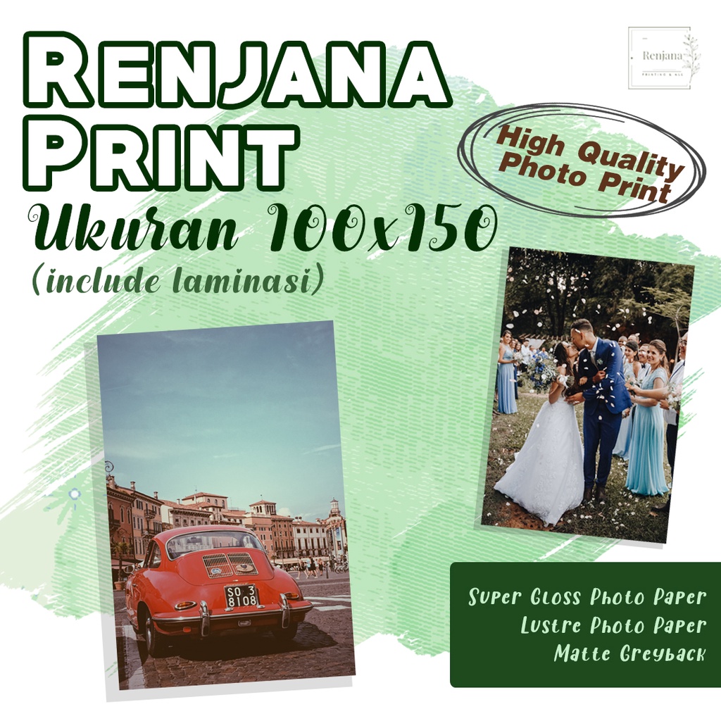 Jual Cetak Ukuran 100x150 Super Gloss Photo Paper/ Matte Greyback ...