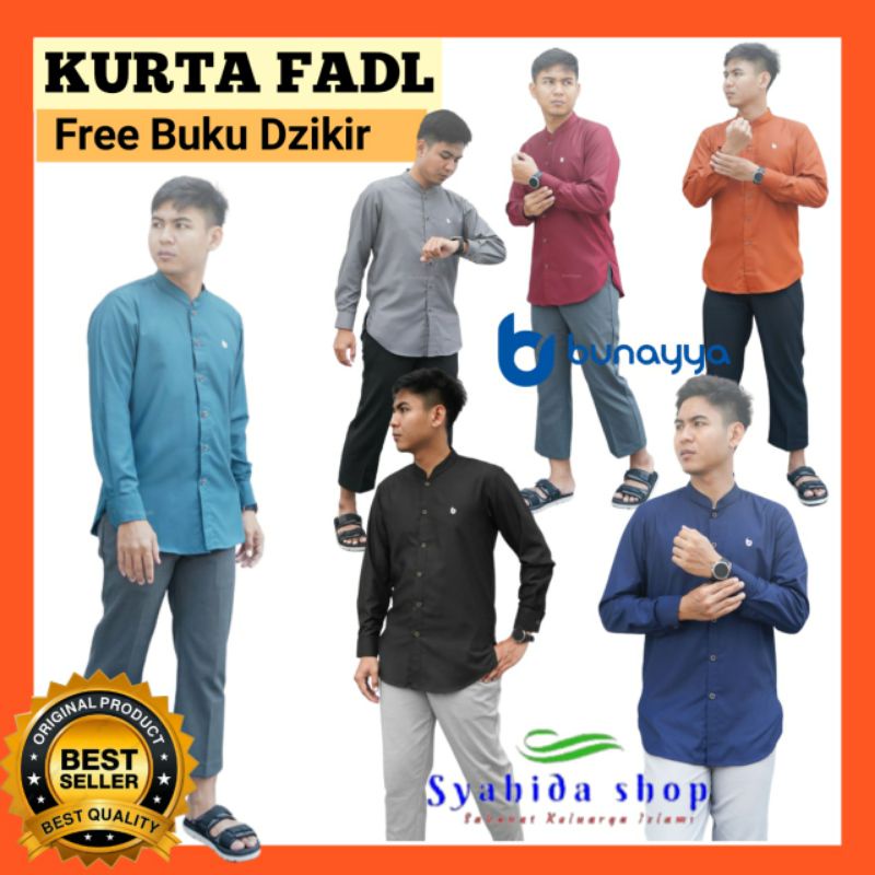Jual Bunayya Kurta Fadl Modern Toyobo Lengan Panjang Pria Cowo Dewasa ...