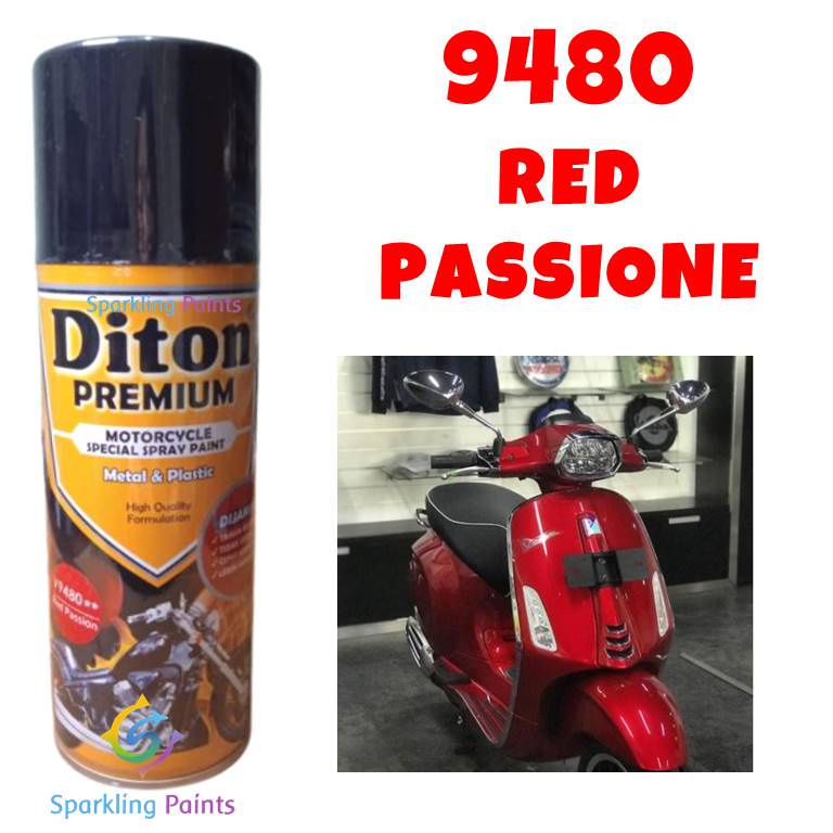 Jual Pilox Diton Premium Red Passione 9480 400ml Warna Merah Kilap ...