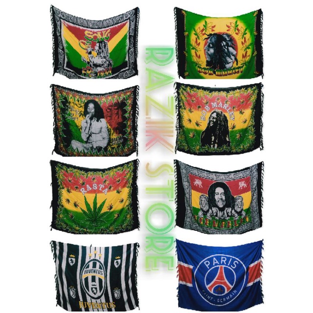 Jual KAIN PANTAI UNTUK FLAFON MOBIL/KAIN BALI MOTIF REGGAE/BENDERA ...