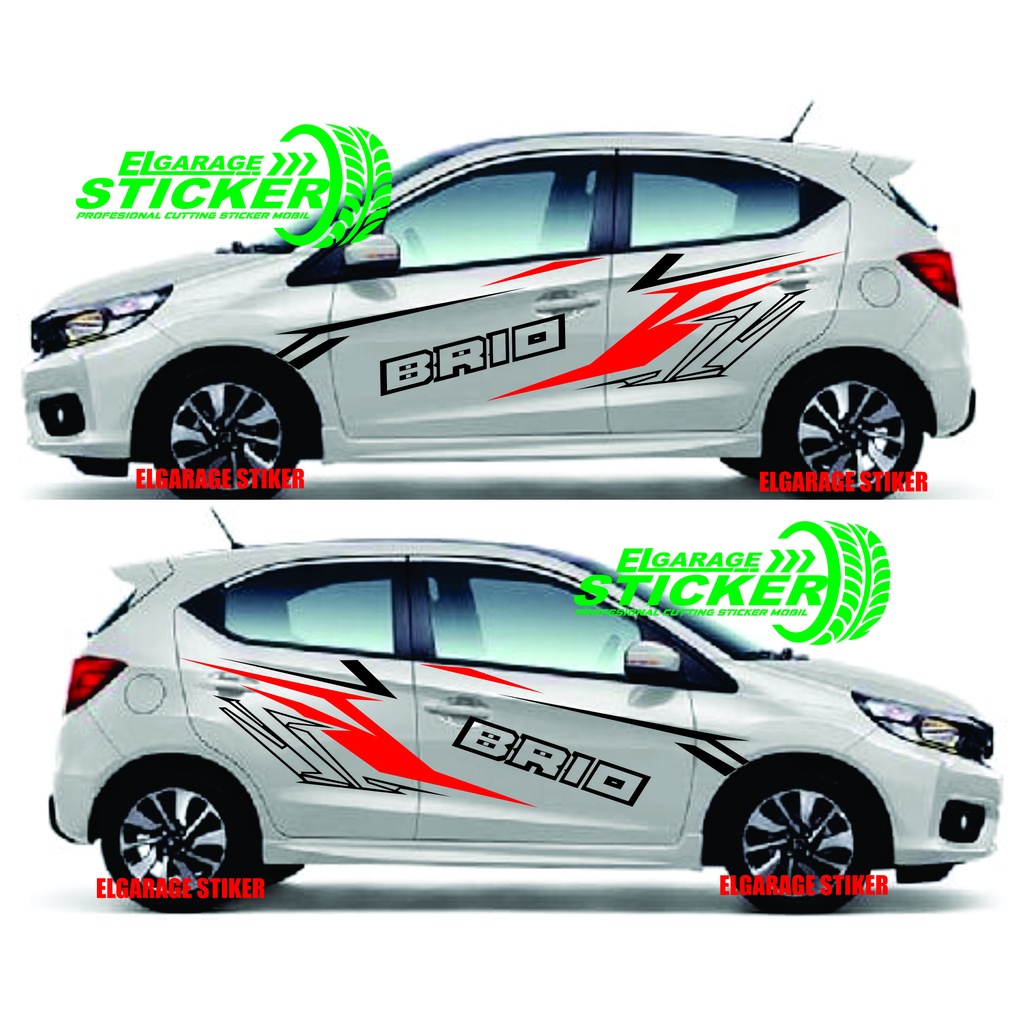 Jual Stiker mobil mobil honda brio cutting stiker body samping mobl ...
